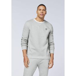 Sweatshirt Chiemsee, Herren, Gr. XXL (60/62), grau (neutral gray melange), 80% Baumwolle, 20% Viskose, Rundhals, Sweatshirts Sweatshirt