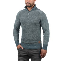 Troyer Blend "BHGrandolf", Jungen, Gr. L, ensign blau, Grobstrick, 100% Baumwolle, regular fit, ohne Ausschnitt, Raglan&auml;rmel, Pullover Troyer, Grobstrick-Troyer mit Stehkragen