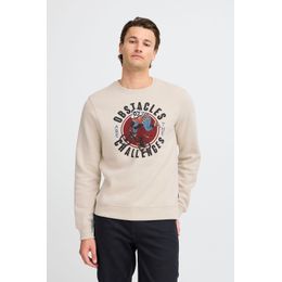 Rundhalspullover Blend "BHSweatshirt", Herren, Gr. L, peyote, Sweatware, 60% Baumwolle, 40% Polyester, bedruckt, regular fit normal, Rundhals, eingesetzt, Pullover, Lässiger Sweatpullover mit Print