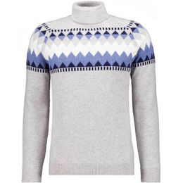 Rundhalspullover Ragman, Herren, Gr. 54, grau, 011, 90% Wolle 10% Baumwolle, Pullover Rundhalspullover