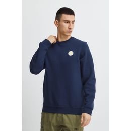 Longpullover Blend "BHSweatshirt", Herren, Gr. XL, blau (marineblaus), Sweatware, 50% Baumwolle, 50% Polyester, regular fit normal, ohne Ausschnitt, eingesetzt, Pullover Longpullover, Klassisches Sweatshirt mit Rundhalsausschnitt