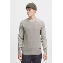 Rundhalspullover Blend "BHGandolf", Herren, Gr. XL, stone mix, Feinstrick, 100% Baumwolle, regular fit, Rundhals, Raglanärmel, Pullover Rundhalspullover, Strickpullover mit farblich abgesetzten Akzenten