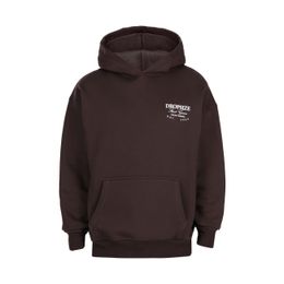 Kapuzensweatshirt DROPSIZE "Dropsize SUCCESS HOODIE", Herren, Gr. XS, chocolate, 70% Baumwolle, 30% Polyester, bedruckt, Sweatshirts