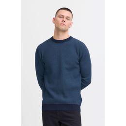 Blend Damen Strickpullover "BHPullover"marineblaus, Basic, Gr. XL, meliert, 70% Baumwolle, 30% Nylon, Pullover, Klassischer Grobstrickpullover mit