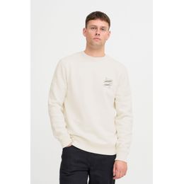 Rundhalspullover Blend "BHSweatshirt", Herren, Gr. XXL, vanilla ice, Sweatware, 50% Baumwolle, 50% Polyester, bedruckt, Basic, regular fit normal, Rundhals, eingesetzt, Pullover Rundhalspullover, Klassischer Sweatpullover mit Rundhalsausschnitt