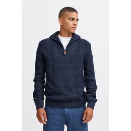Blend Herren Troyer "BHPullover"marineblaus, Gr. XXL, 80% Polyacryl, 20% Baumwolle, Pullover, Klassischer Troyer mit Rei&szlig;verschluss