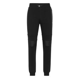 Jogginghose Philipp Plein "Iconic Plein", Herren, Gr. S, US-Größen, 02, schwarz, Obermaterial: 100% Baumwolle, Hosen Jogginghose