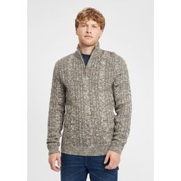 Blend Jungen Troyer "BHZotem"pewter mix, Gr. XL, meliert, Grobstrick, 100% Polyacryl, Pullover, Grobstrick-Troyer mit Stehkragen