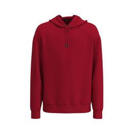 JOOP! Kapuzensweatshirt JOOP JEANS "Sidney", Herren, Gr. L, rot (dunkelrot), Sweatware, Obermaterial: 100% Baumwolle, clean, unifarben, regular fit normal, Rundhals, eingesetzt Rippb&uuml;ndchen, Sweatshirts, Mit Rundhalsausschnitt