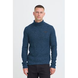 Rollkragenpullover Blend "BHMPatta", Herren, Gr. L, marineblaus melange, Grobstrick, 100% Polyacryl, unifarben, normal normal, ohne Ausschnitt, Pullover, Stilvoller Basic Strickpullover mit Rollkragen