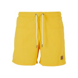 Urban Classics Herren Badeshorts "Urban Classics Herren Block Swim Shorts"chrome gelb, Gr. S, 100% Polyamid, Badehosen