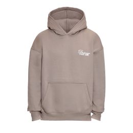 Kapuzensweatshirt DROPSIZE "Dropsize HEAVY OVERSIZE STUDIOS HOODIE", Herren, Gr. S, simply taupe, 70% Baumwolle, 30% Polyester, bedruckt, Sweatshirts
