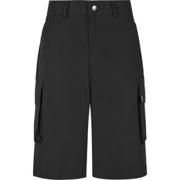 Cargoshorts PEQUS "PEQUS PEQUS Island Defender Ripstop Cargo", Herren, Gr. L, US-Größen, schwarz, 99% Baumwolle, 1% Polyurethan, unifarben, normal, Hosen