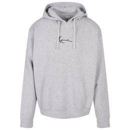 Sweatshirt Karl Kani "Karl Kani Männer KKMQ32061GRY Small Signature Hoodie ash grey", Herren, Gr. XS, grau, 80% Baumwolle, 20% Polyester, Sweatshirts Sweatshirt