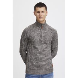 Troyer Blend "BHDanovan", Jungen, Gr. L, pewter mix, Feinstrick, 50% Baumwolle, 50% Polyacryl, regular fit, ohne Ausschnitt, Raglan&auml;rmel, Pullover Troyer, Strickpullover in MeLange-Optik