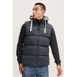 Steppweste Blend "BHJens", Herren, Gr. L, india ink, 80% Polyester, 20% Baumwolle, unifarben, regular fit normal, Westen Steppweste, Weste mit abnehmbarer Kapuze