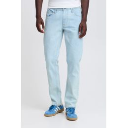 Relaxhose Blend "BHTWISTER", Herren, Gr. 34, Länge 32, denim bleach blau, 80% Baumwolle, 19% Polyester, 1% Elasthan, meliert, Basic, regular fit normal, Hosen, Klassische Regular-fit-Jeans mit Taschen