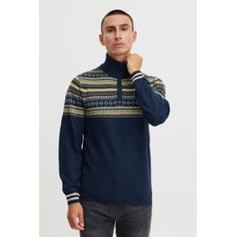 Strickpullover Blend "BHGrote", Herren, Gr. S, marineblaus, Feinstrick, 85% Polyacryl, 15% Wolle, gemustert, regular fit normal, ohne Ausschnitt, Pullover, Stilvoller Feinstrick-Troyer