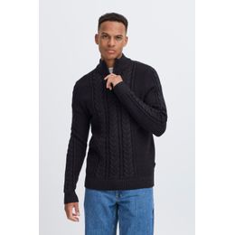 Troyer Blend "BHBASIM", Jungen, Gr. XXL, schwarz, Grobstrick, 50% Baumwolle, 47% Polyacryl, 3% Nylon, Strukturmuster, Basic, normal normal, ohne Ausschnitt, Pullover Troyer, Klassischer Troyer mit Zopfmuster
