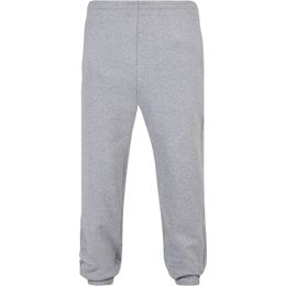 Stoffhose Urban Classics "Urban Classics Herren Ultra Heavy Sweatpants", Herren, Gr. L, US-Größen, grau, 100% Baumwolle, unifarben, loose fit, Hosen Stoffhose
