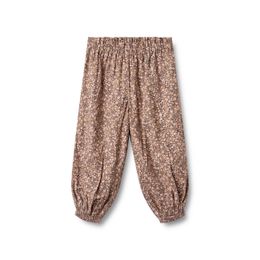 Stoffhose Wheat "Wheat Trousers Lined Polly", M&auml;dchen, Gr. 98, Normalgr&ouml;&szlig;en, schwarz sea garden, 100% Baumwolle, gebl&uuml;mt, normal, Hosen Stoffhose