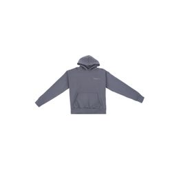 Kapuzensweatshirt DROPSIZE "Dropsize HEAVY OVERSIZE EMBO HOODIE", Herren, Gr. L, dunkelgrau, 70% Baumwolle, 30% Polyester, bedruckt, Sweatshirts