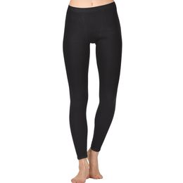 Lange Unterhose TRIGEMA "TRIGEMA Lange Funktionshose", Damen, Gr. 3XL, 1 Stk., schwarz, Aussenseite: 100% Baumwolle, Innenseite: 66% Baumwolle, 22% Polyester, 12% Siberf&auml;den, Unterhosen Lange Unterhose
