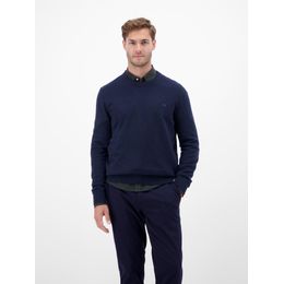 Lerros Herren Strickpullovermaple rot, Gr. XXXL, unifarben, Strick, Obermaterial: 88% Schurwolle, 12% Kaschmir, Pullover, mit Logo Stickerei