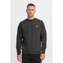 Rundhalspullover Blend "BHPova", Herren, Gr. XXL, charcoal mix, Sweatware, 60% Baumwolle, 40% Polyester, unifarben, normal normal, Rundhals, Pullover Rundhalspullover, Klassischer Sweatpullover mit Rundhalsausschnitt