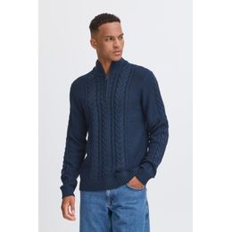 Troyer Blend "BHBASIM", Jungen, Gr. XXL, marineblaus, Grobstrick, 50% Baumwolle, 47% Polyacryl, 3% Nylon, Strukturmuster, Basic, normal normal, ohne Ausschnitt, Pullover Troyer, Klassischer Troyer mit Zopfmuster