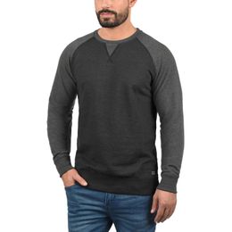 Longpullover Blend "BHAari", Herren, Gr. M, charcoal, Sweatware, 60% Baumwolle, 40% Polyester, regular fit, Rundhals, eingesetzt, Pullover Longpullover, Pullover mit Rundhalsausschnitt