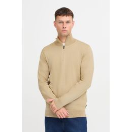 Troyer Blend "BHPullover", Herren, Gr. 3XL, cornstalk, 78% Viskose, 22% Polyester, unifarben, regular fit, ohne Ausschnitt, eng, Pullover Troyer, Stilvoller Troyer mit Rei&szlig;verschluss