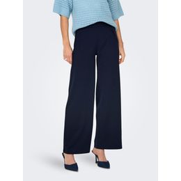 Jacqueline de Yong Schlupfhose JDY "JDYLOUISVILLE CATIA WIDE PANT JRS NOOS", Damen, Gr. L (40), L&auml;nge 30, schwarz (schwarz iris), Jersey, Obermaterial: 95% Polyester, 5% Elasthan, unifarben, relaxed fit lang, Hosen Schlupfhose, Sommerhose, hinten mit elastischem B&uuml;ndchen