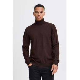 Strickpullover Blend "BHBRUTON roll neck knit", Herren, Gr. XXL, chicory coffee, Feinstrick, 100% Polyester, meliert, Basic, regular fit normal, ohne Ausschnitt, eingesetzt, Pullover Strickpullover, Stilvoller Strickpullover mit Rollkragen