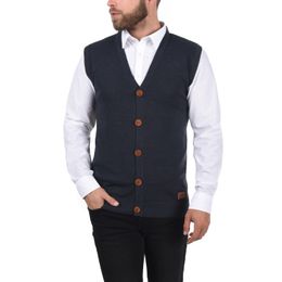 Blend Herren Pullunder "BHLennardo"navy, Gr. XL, unifarben, Feinstrick, 50% Baumwolle, 50% Polyacryl, Pullover, Stilvoller Pullunder mit