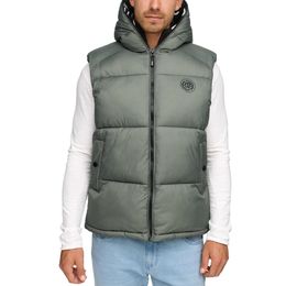 INDICODE Herren Steppweste "INLaurits"castor gray, Gr. XXL, unifarben, Web, Obermaterial: 100% Polyester, Westen