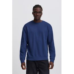 Longpullover Blend "BHBRODY Sweatshirt crew", Herren, Gr. XL, blau (marineblaus), Sweatware, 60% Baumwolle, 40% Polyester, unifarben, Basic, regular fit normal, Rundhals, weit, Pullover, Klassischer Sweatpullover mit Rundhalsausschnitt