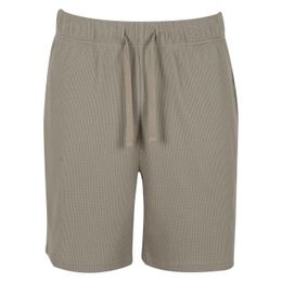 Sweatshorts Urban Classics "Urban Classics Herren Waffle Sweat Shorts", Herren, Gr. S, US-Gr&ouml;&szlig;en, paleolive, 65% Baumwolle, 35% Polyester, unifarben, relaxed fit, Hosen Sweatshorts