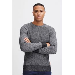 Blend Damen Rundhalspullover "BHGandolf"schwarz, Gr. L, Feinstrick, 100% Baumwolle, Pullover, Strickpullover mit farblich abgesetzten Akzenten