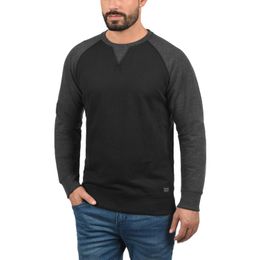 Longpullover Blend "BHAari", Herren, Gr. L, schwarz, Sweatware, 60% Baumwolle, 40% Polyester, regular fit, Rundhals, eingesetzt, Pullover Longpullover, Pullover mit Rundhalsausschnitt