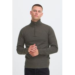 Troyer Blend "BHRyce", Herren, Gr. XXL, charcoal mix, Feinstrick, 100% Polyacryl, unifarben, normal normal, hoch geschlossener Ausschnitt, Pullover, Stilvoller Troyer mit Reißverschluss
