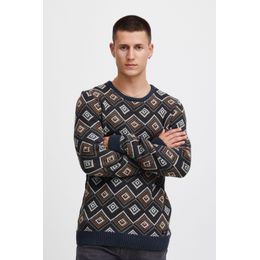 Strickpullover Blend "BHPullover", Jungen, Gr. XXL, marineblaus, Feinstrick, 85% Polyacryl, 15% Wolle, gemustert, regular fit, Pullover Strickpullover, Stilvoller Strickpullover