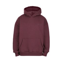 Kapuzensweatshirt DROPSIZE "Dropsize HEAVY OVERSIZE HD LOGO HOODIE", Herren, Gr. L, wine, 70% Baumwolle, 30% Polyester, unifarben, Sweatshirts