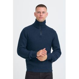 Troyer Blend "BHMRibe", Jungen, Gr. XXL, marineblaus, Grobstrick, 100% Polyacryl, unifarben, normal normal, hoch geschlossener Ausschnitt, Pullover Troyer, Klassischer Troyer mit Rei&szlig;verschluss