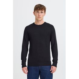 Strickpullover Blend "BHWeba", Herren, Gr. M, schwarz, Feinstrick, 78% Viskose, 22% Polyester, meliert, Basic, normal normal, Rundhals, Pullover Strickpullover, Stilvoller Fein-Strick Pullover