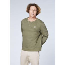 Sweatshirt Chiemsee, Herren, Gr. L (52/54), grün (dusty olive), 60% Baumwolle, 40% Polyester, Rundhals, Sweatshirts