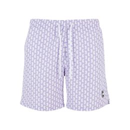 Badeshorts Urban Classics "Urban Classics Herren Pattern Swim Shorts", Herren, Gr. S, US-Gr&ouml;&szlig;en, dustylilaseahorse, 100% Polyester, Badehosen Badeshorts
