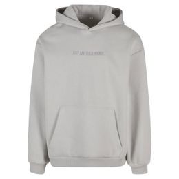 Kapuzensweatshirt MisterTee "MisterTee Just Another EMB Hoody", Herren, Gr. XL, lightasphalt, 70% Baumwolle, 30% Polyester, bedruckt, Sweatshirts