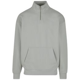 DEF Herren Sweater "DEF DEF Zipper Crewneck"belgian block, Gr. L, unifarben, 80% Baumwolle, 20% Polyester, Sweatshirts