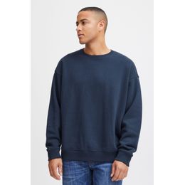 Longpullover Blend "BHSweatshirt", Herren, Gr. XXL, blau (marineblaus), Sweatware, 60% Baumwolle, 40% Polyester, unifarben, regular fit, Pullover Longpullover, Klassischer Sweatpullover mit Rundhalsausschnitt